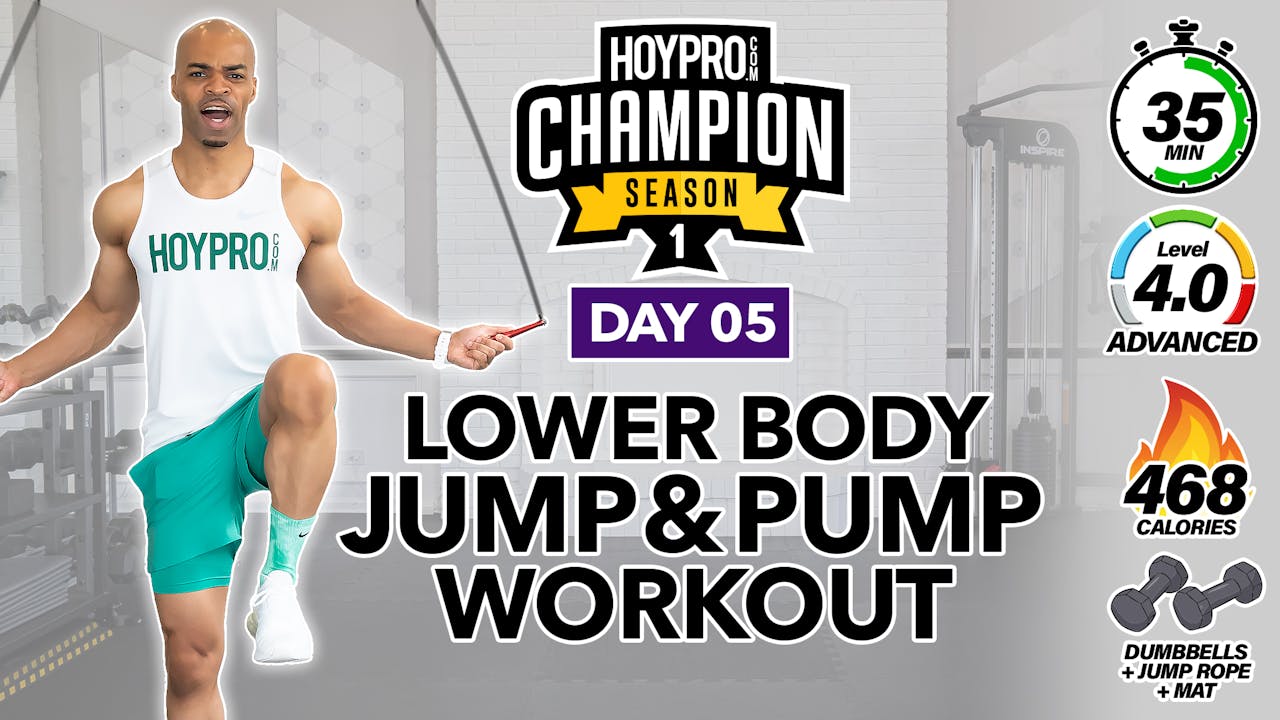 35 Minute Lower Body Jump Pump Calves, Glutes & Hams Workout - CHAMPION ...