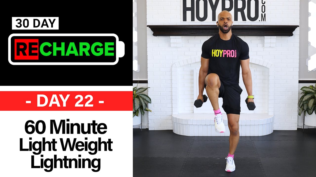 60 Minute Light Weight Lightning Workout + Abs - Recharge #22 ...
