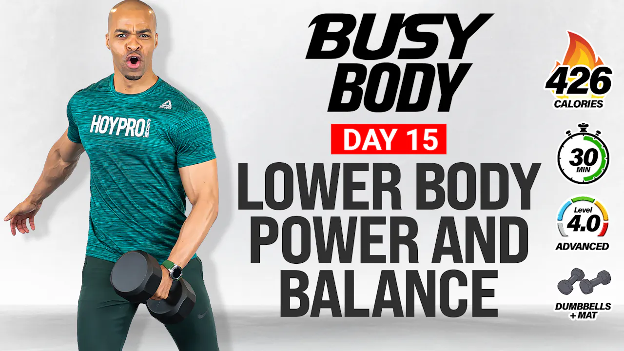 30 Minute Lower Body Power and Balance - BUSY BODY #15 - Millionaire ...