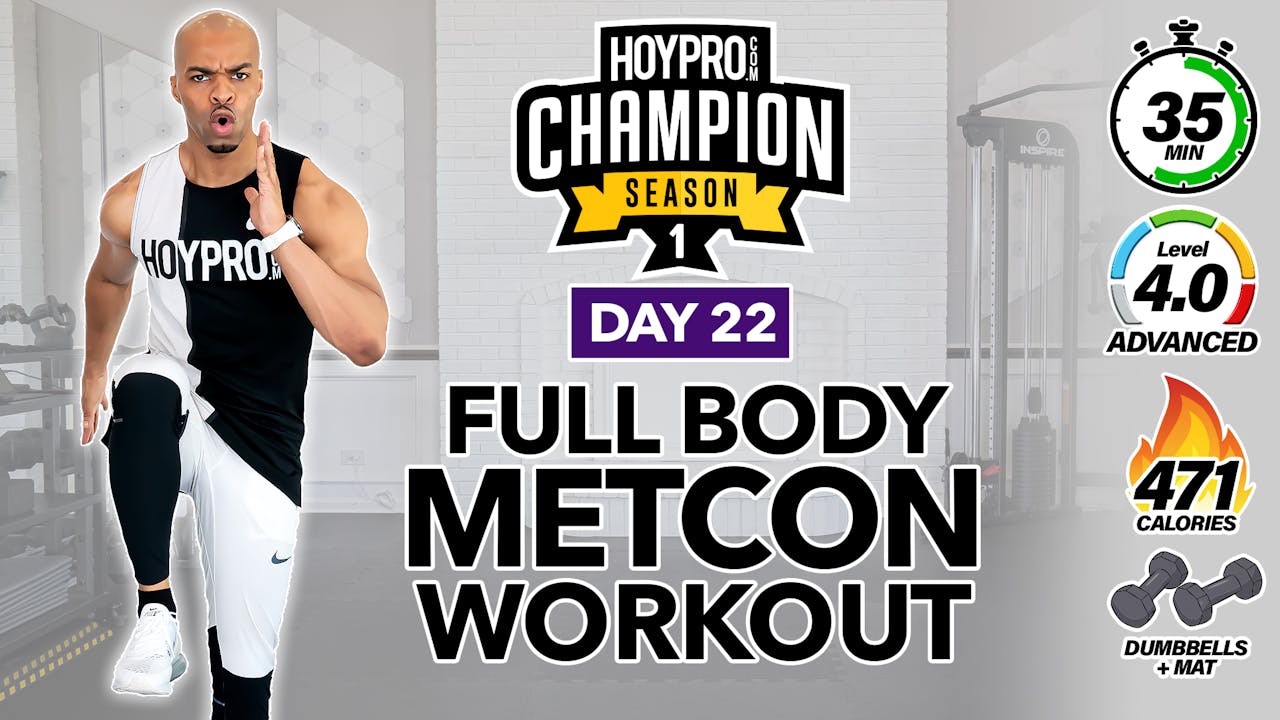 35 Minute Hybrid Metabolic Conditioning Workout - CHAMPION S1 #22 ...