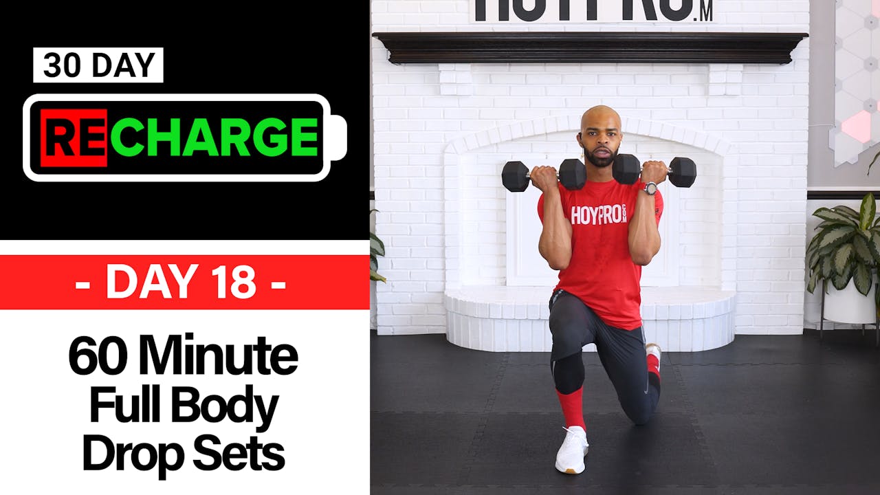 60 Minute Full Body Drop Set Strength Workout - Recharge #18 ...