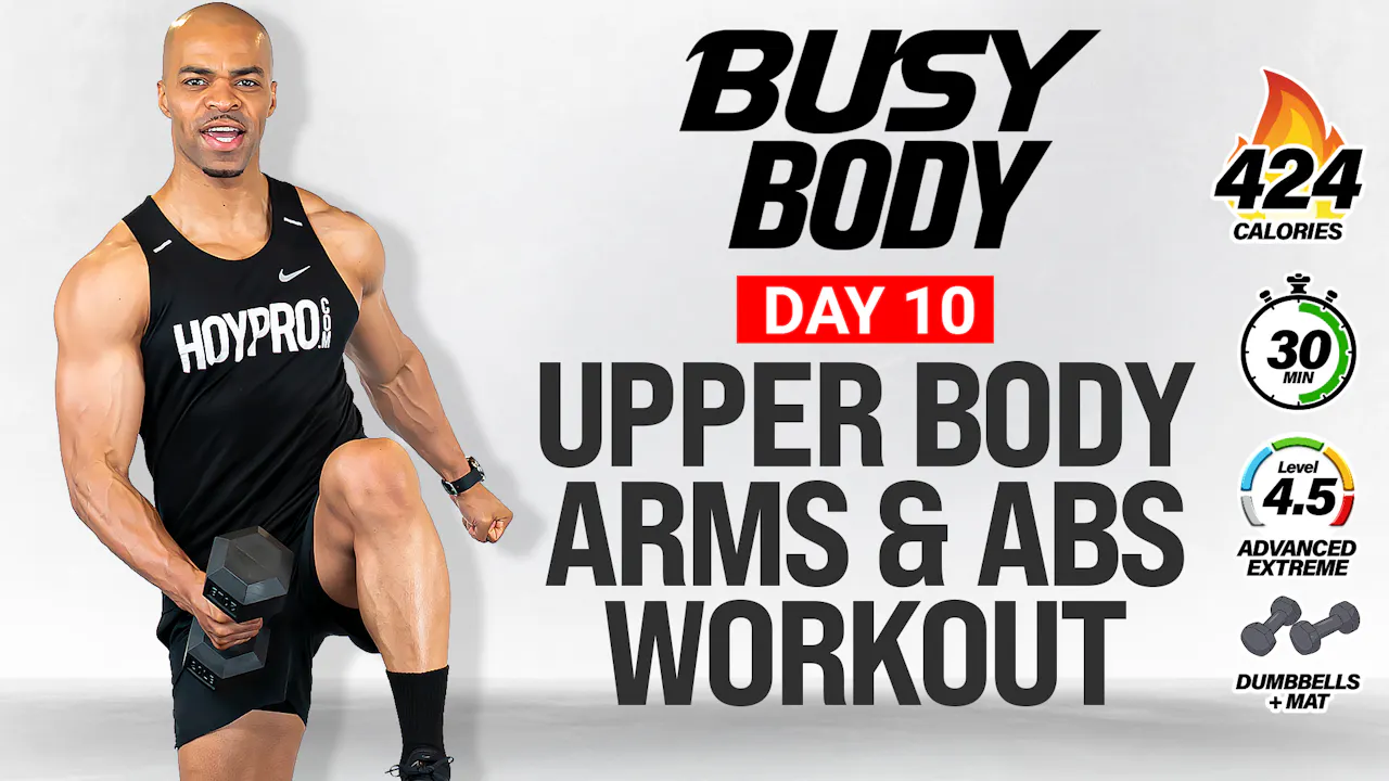 30 Minute Upper Body Arms & Abs Workout - BUSY BODY #10 - Millionaire ...