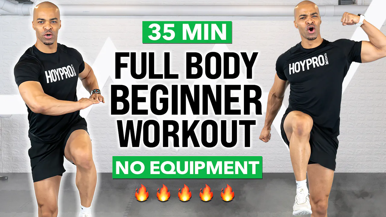 35 Minute Full Body HIIT Workout for Beginners (No Equipment ...