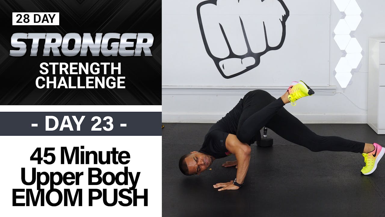 45 Minute EMOM Chest, Back, Shoulders & Tris Upper Body Workout ...