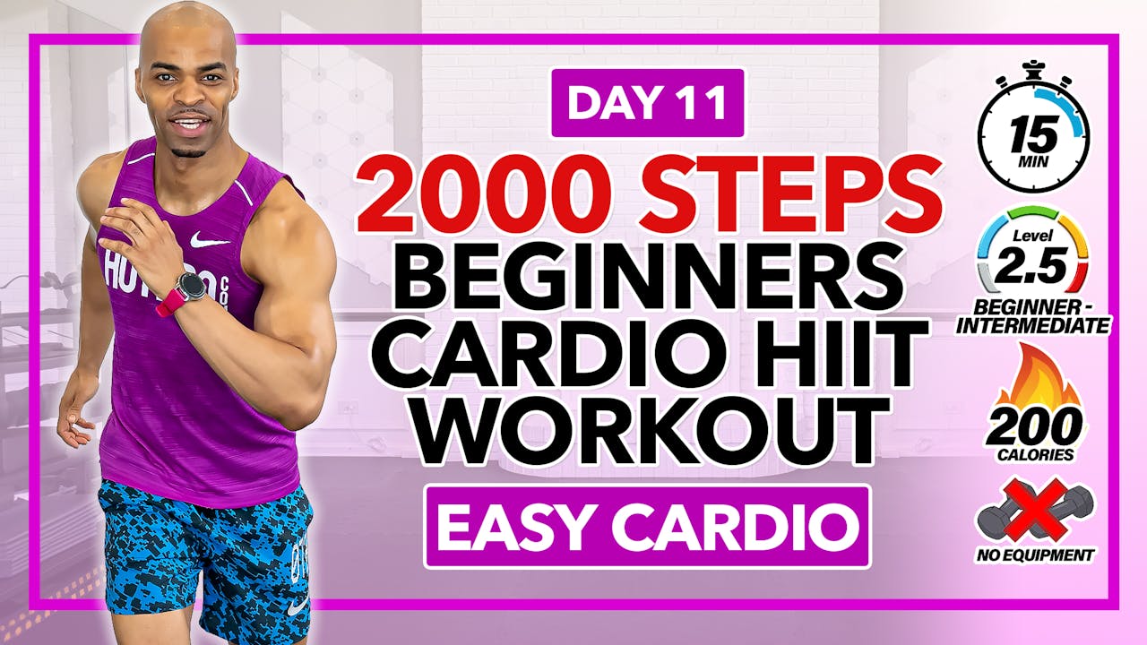 15 Minute Easy Cardio HIIT Workout - 2000 Steps #11 - Millionaire Hoy Pro