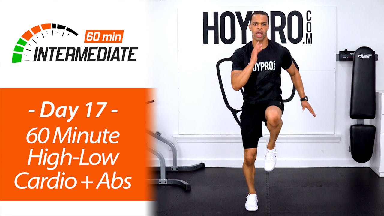 60 Minute Hi-Low Pure Cardio Workout + Abs - Intermediate #17 ...