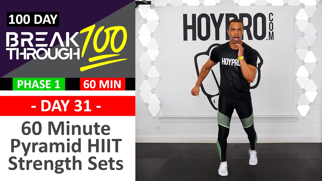 #31 - 60 Minute Pyramid HIIT Strength Sets Workout + Abs ...
