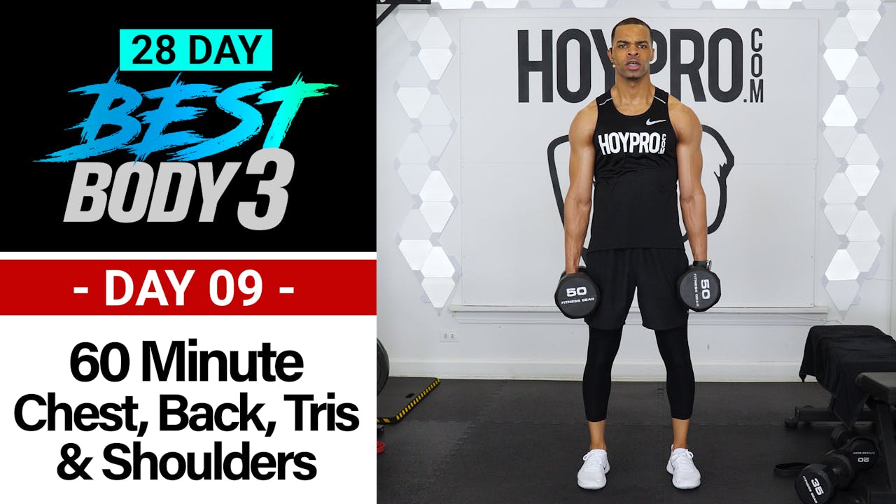 60 Minute Chest, Shoulders, Back & Tris Upper Body Workout - Best Body ...