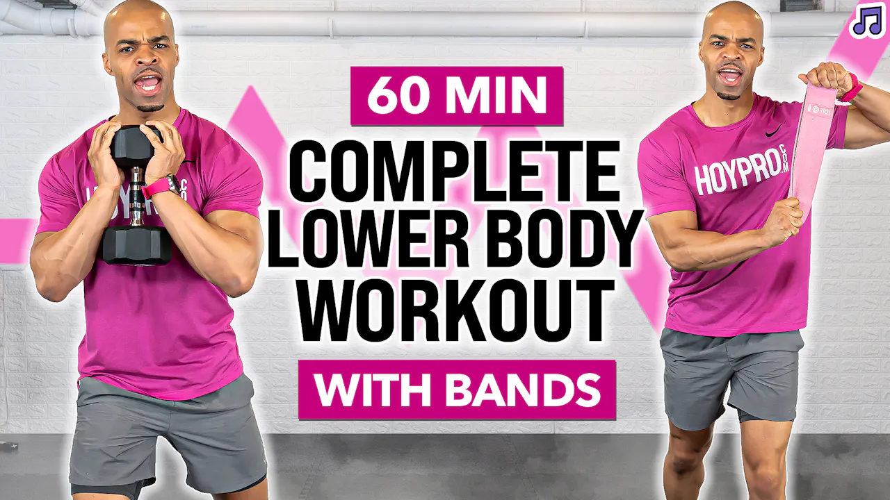 60 Minute Complete Lower Body Strength + Bands (Music) - Millionaire ...