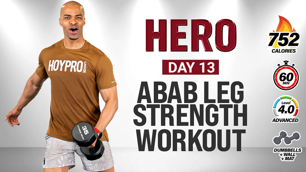 60 Minute Lower Body ABAB Strength (No Jumping) - HERO #013 ...