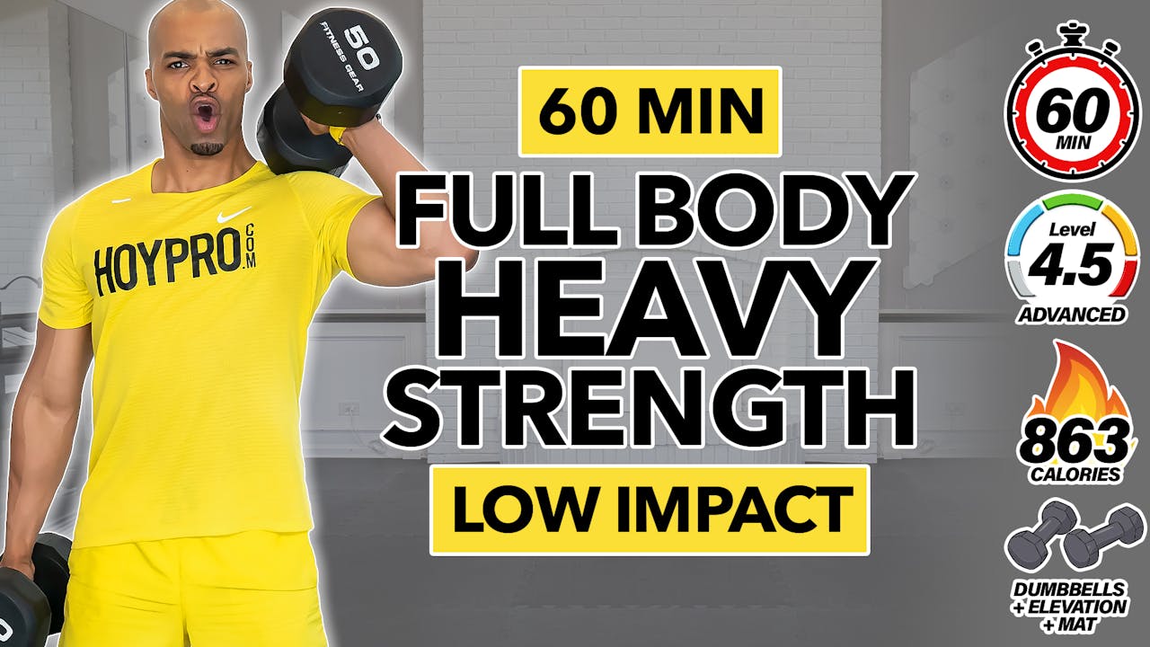 60 Minute Full Body HEAVY Strength Workout (No Jumping) - Millionaire Hoy Pro