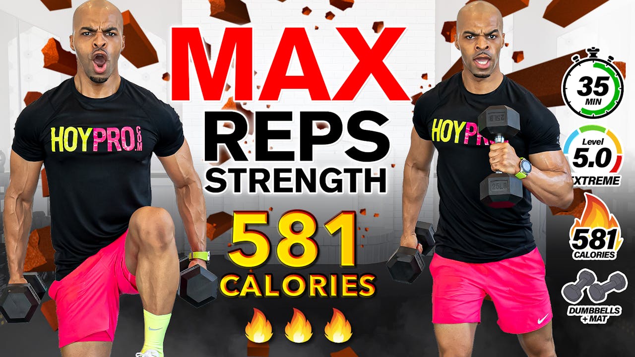 35 Minute MAX REPS Dumbbell Strength Workout - Millionaire Hoy Pro