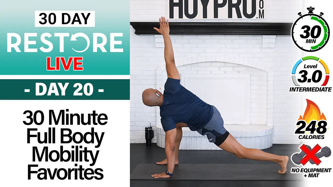 30 Minute LIVE Full Body Mobility Favorites - RESTORE #20 - Millionaire ...