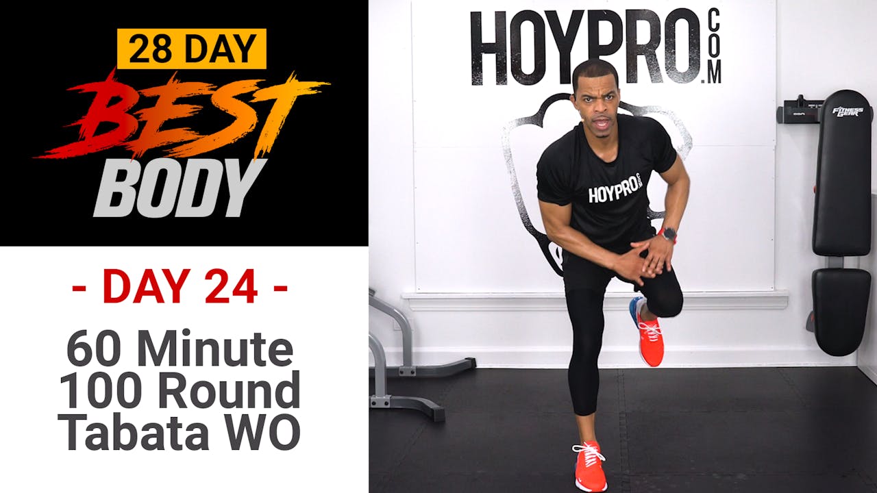 60 Minute 100 Round Tabata HIIT Workout - Best Body #24 - 28 Day Best ...