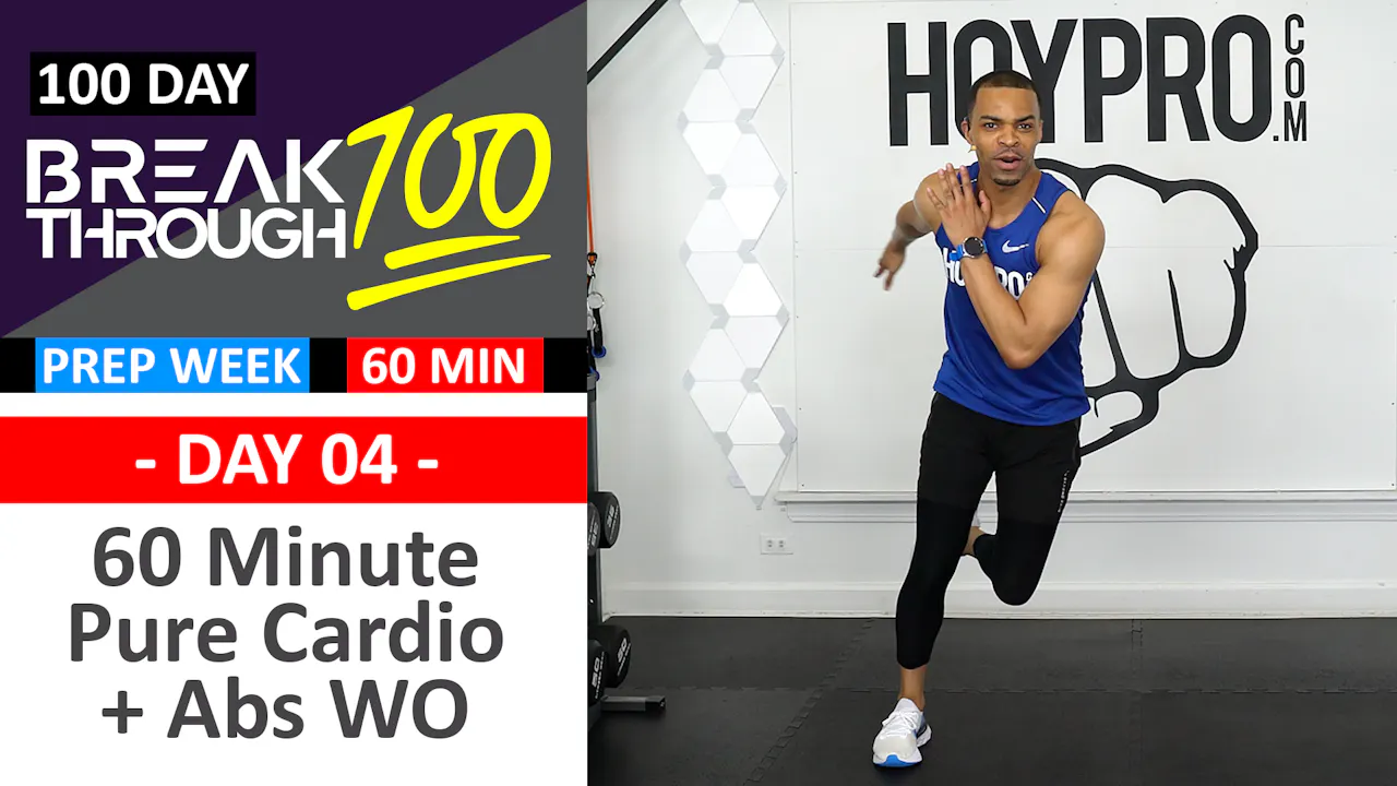 #04 - 60 Minute Pure Cardio Prep + Abs Workout - Breakthrough100 ...
