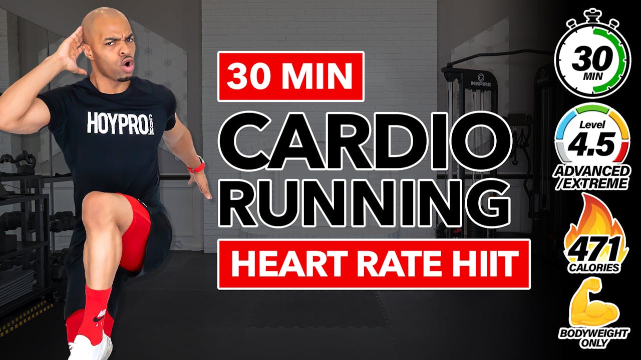 30 Minute SERIOUS Heart Pumping Cardio HIIT Running Workout ...