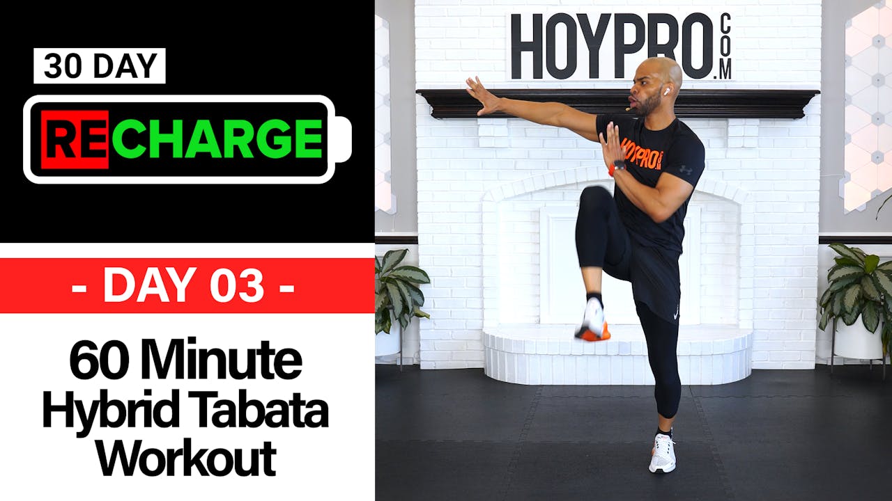 60 Minute Intermediate Hybrid Tabata Workout - Recharge #03 ...