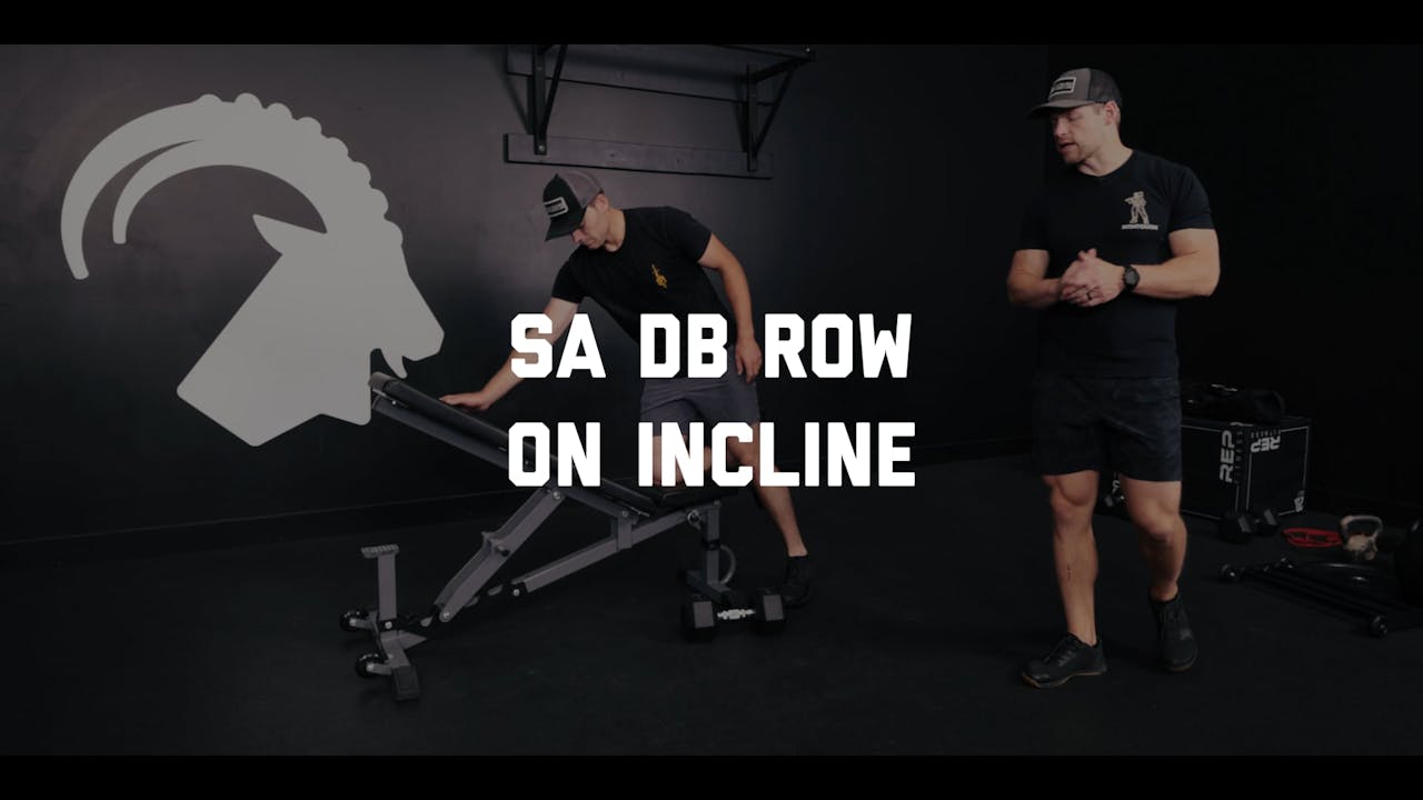 FORM - SA DB Row on Incline - MTNTOUGH+ Fitness Programs