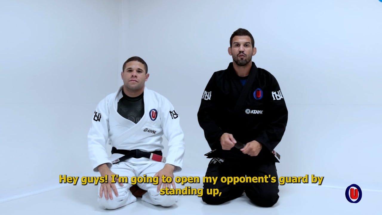 Half guard pass with Sprawl - White Belt Stripe 4 - Nova União Online