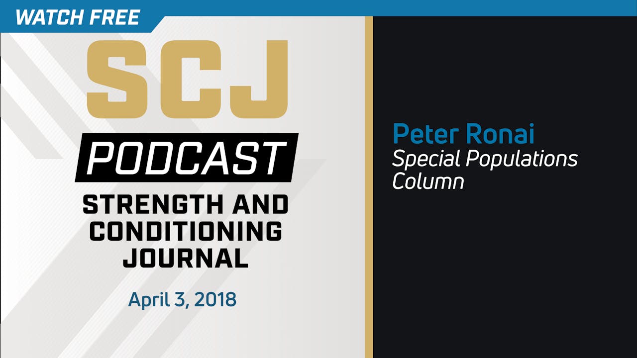 Special Populations - Peter Ronai - NSCA TV