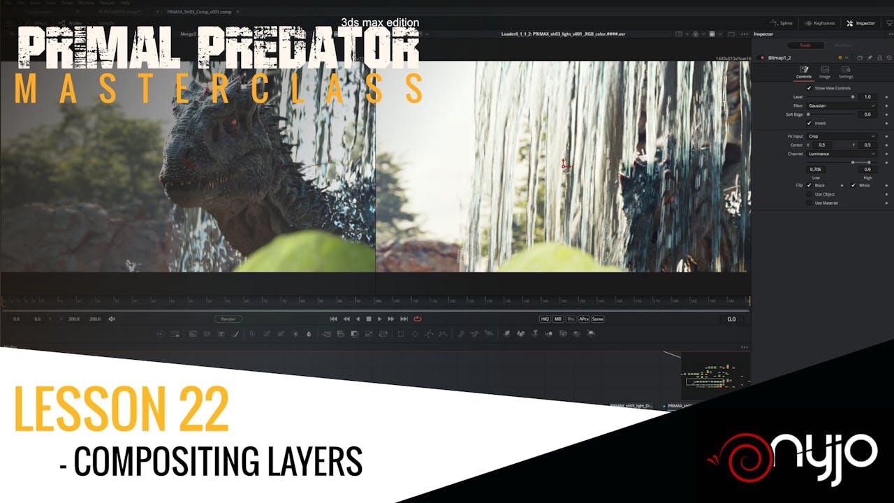 Primal Predator (MAX) - Lesson 22 - SH03 Compositing layers - Nyjo FX