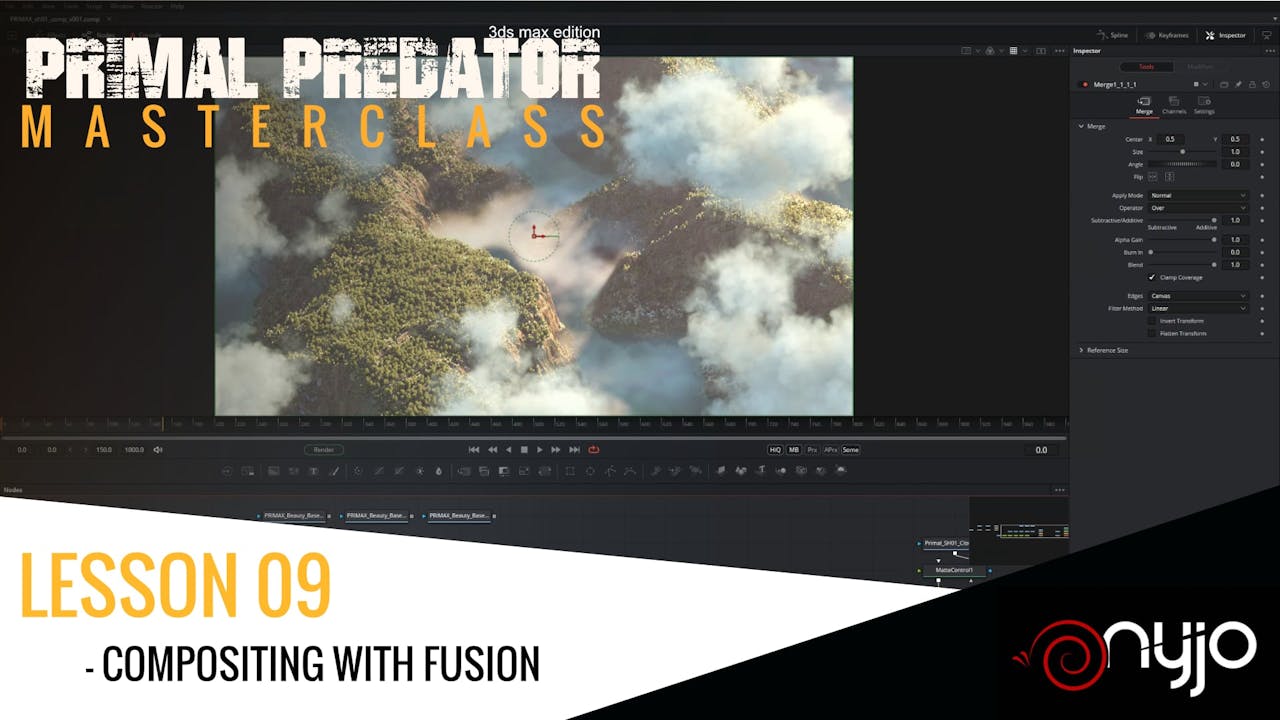 Primal Predator (MAX) - Lesson 09 - Compositing in Fusion - Nyjo FX