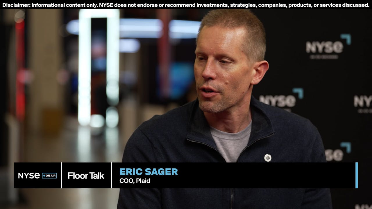 Plaid COO Eric Sager at Money20/20 Las Vegas - New York Stock Exchange - An Ice Exchange