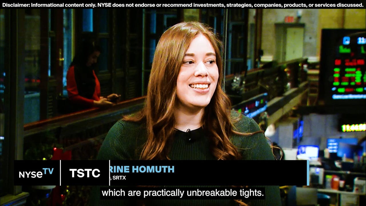 SRTX CEO Katherine Homuth on Innovative Apparel - 2025 - New York Stock ...
