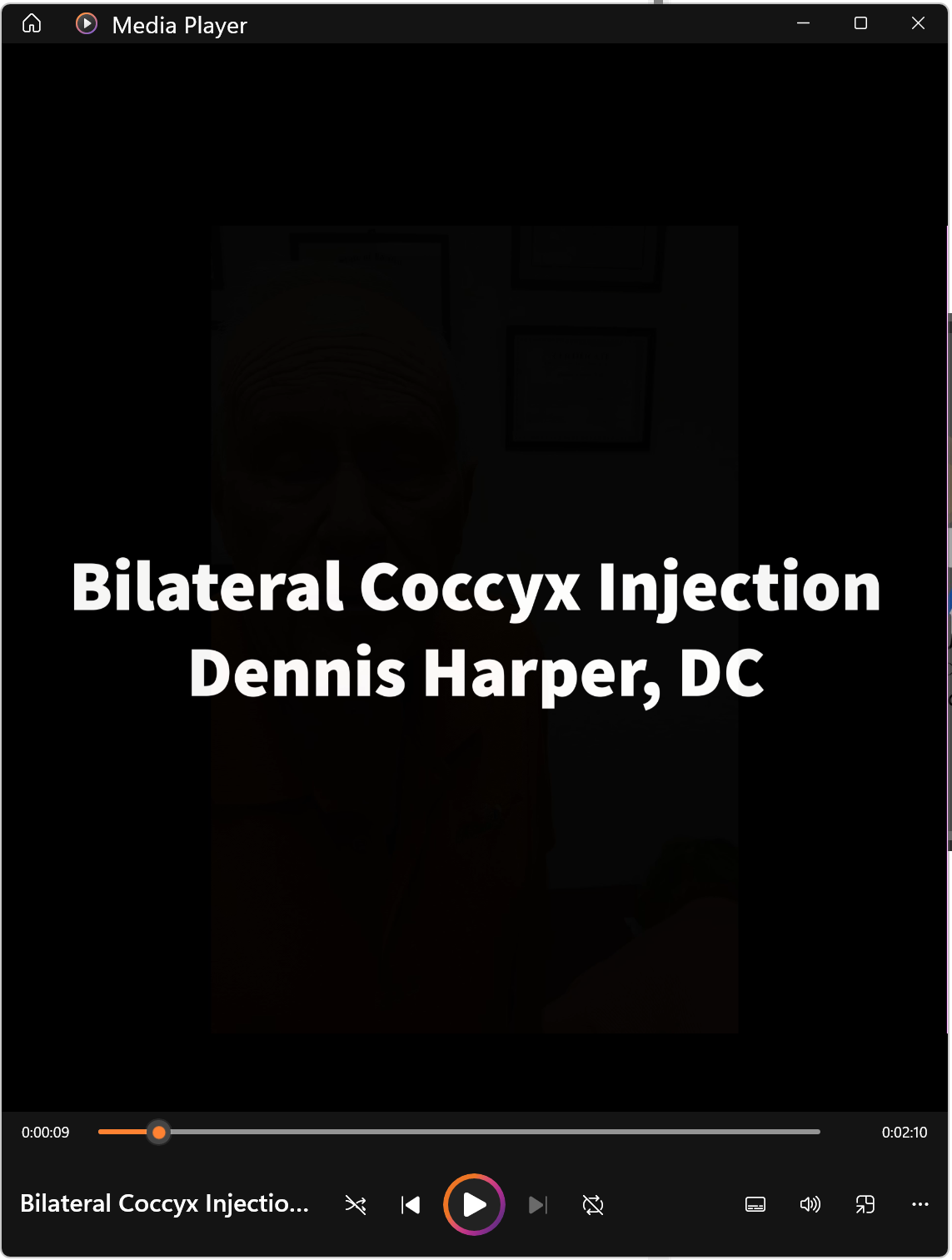 Bilateral Coccyx Injection - OCBM Roadmap Virtual Video Training Library