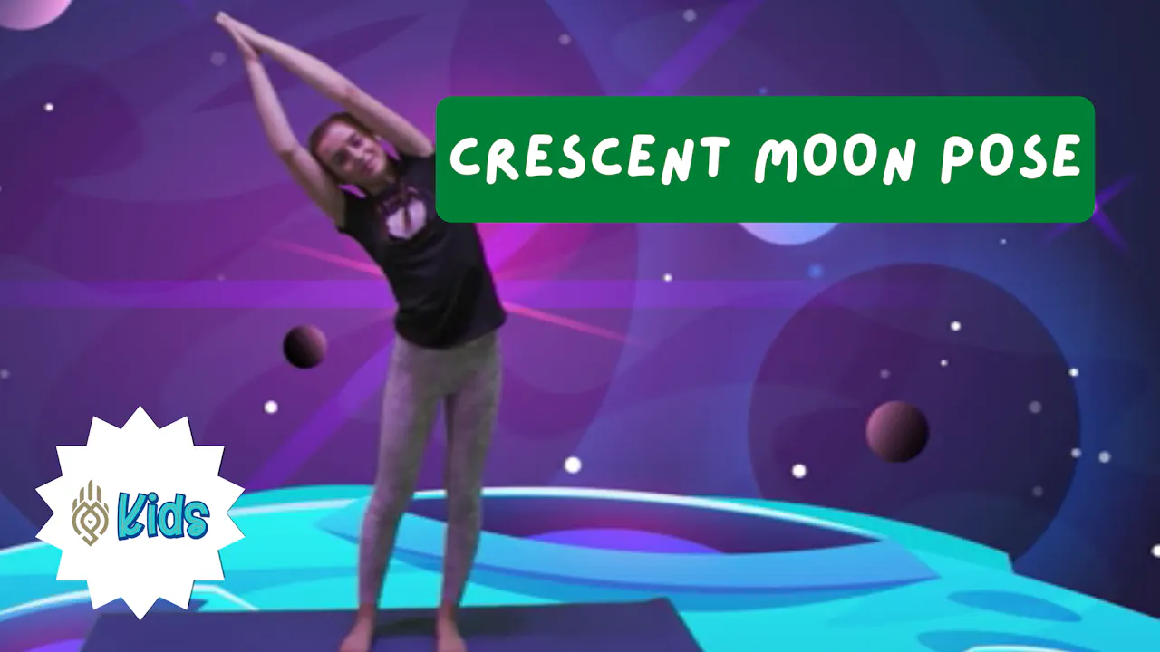 How To Practice Crescent Moon Pose | An OM Warrior Kids Yoga Pose ...