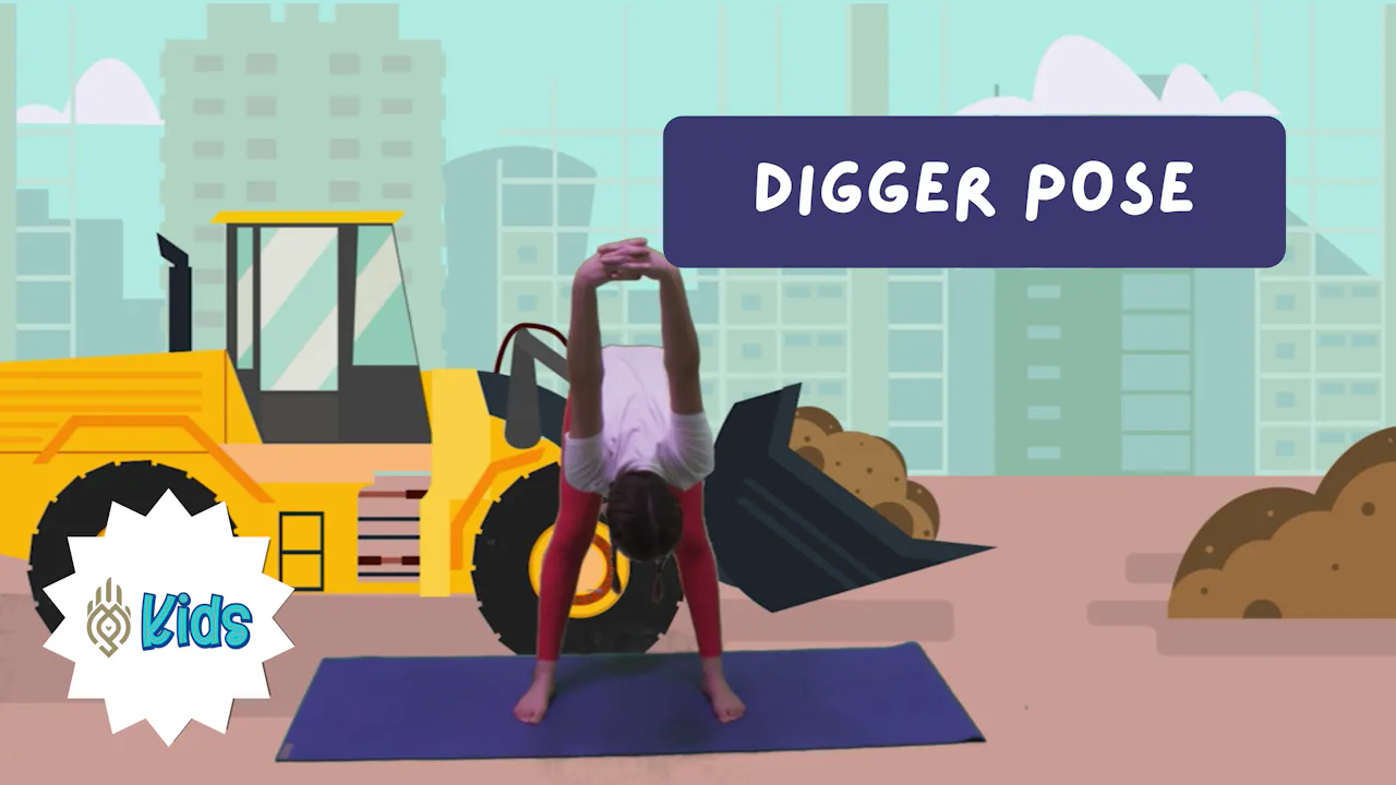 How To Practice Digger Pose | An OM Warrior Kids Yoga Pose Tutorial ...