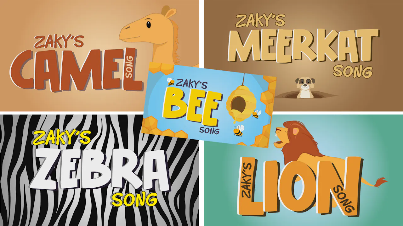 5 Zaky Animal Songs (Cartoon) - Nasheed / Songs - One4Kids TV