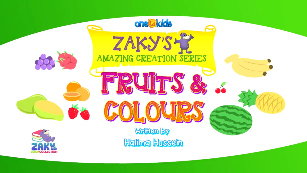 Fruits & Colours - Zaky's Book Collection - One4Kids TV
