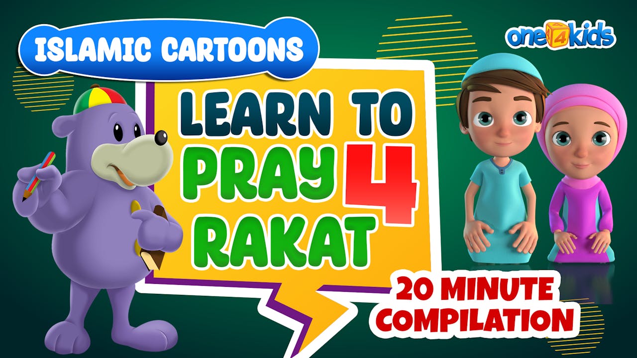 How To Pray 4 Rakat + Islamic Cartoons | 20 Minute Compilation - Zaky ...