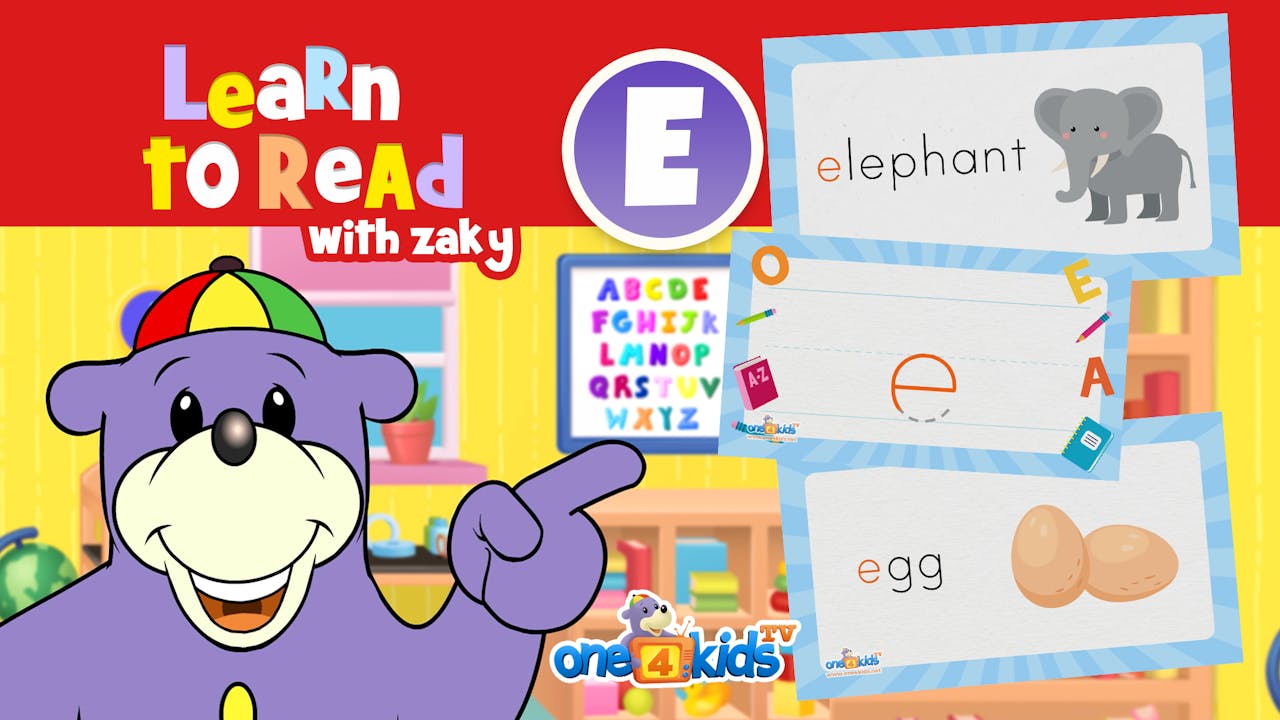 Learn to Read with Zaky - Letter E - Learn to Read with Zaky - One4Kids TV