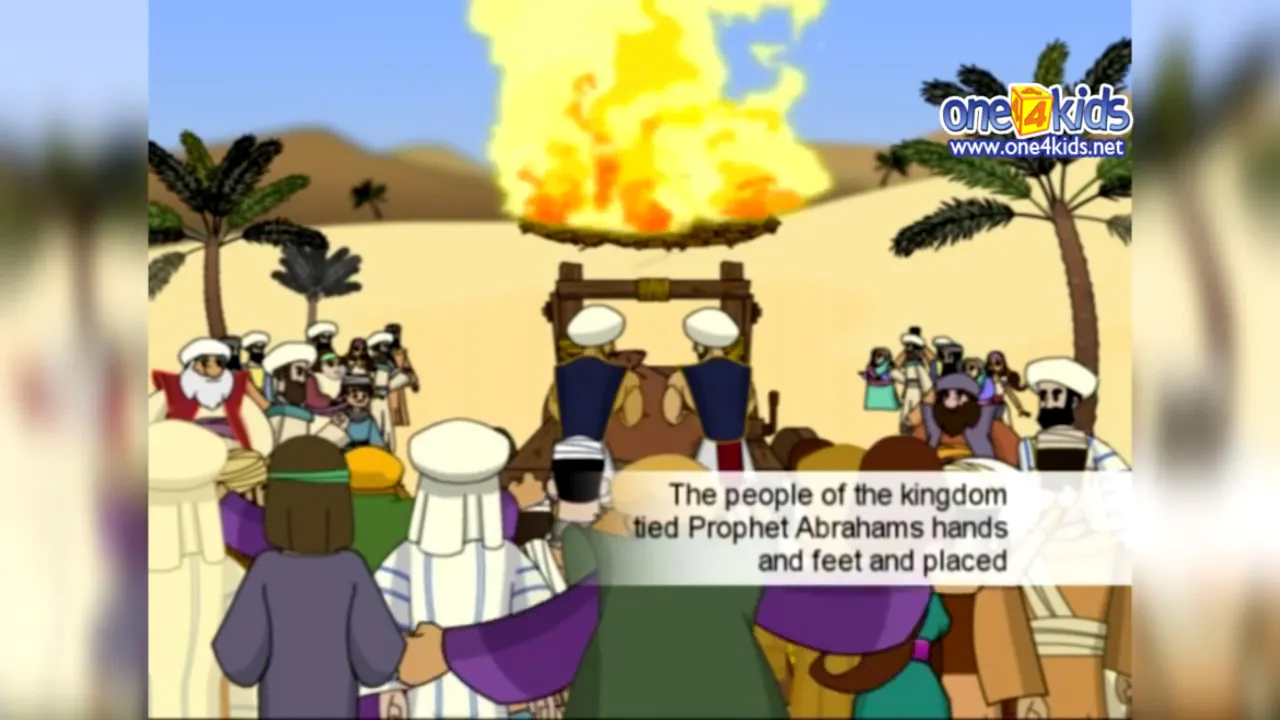 Ibrahim (as) was thrown into the Fire - Stories of Prophets - One4Kids TV