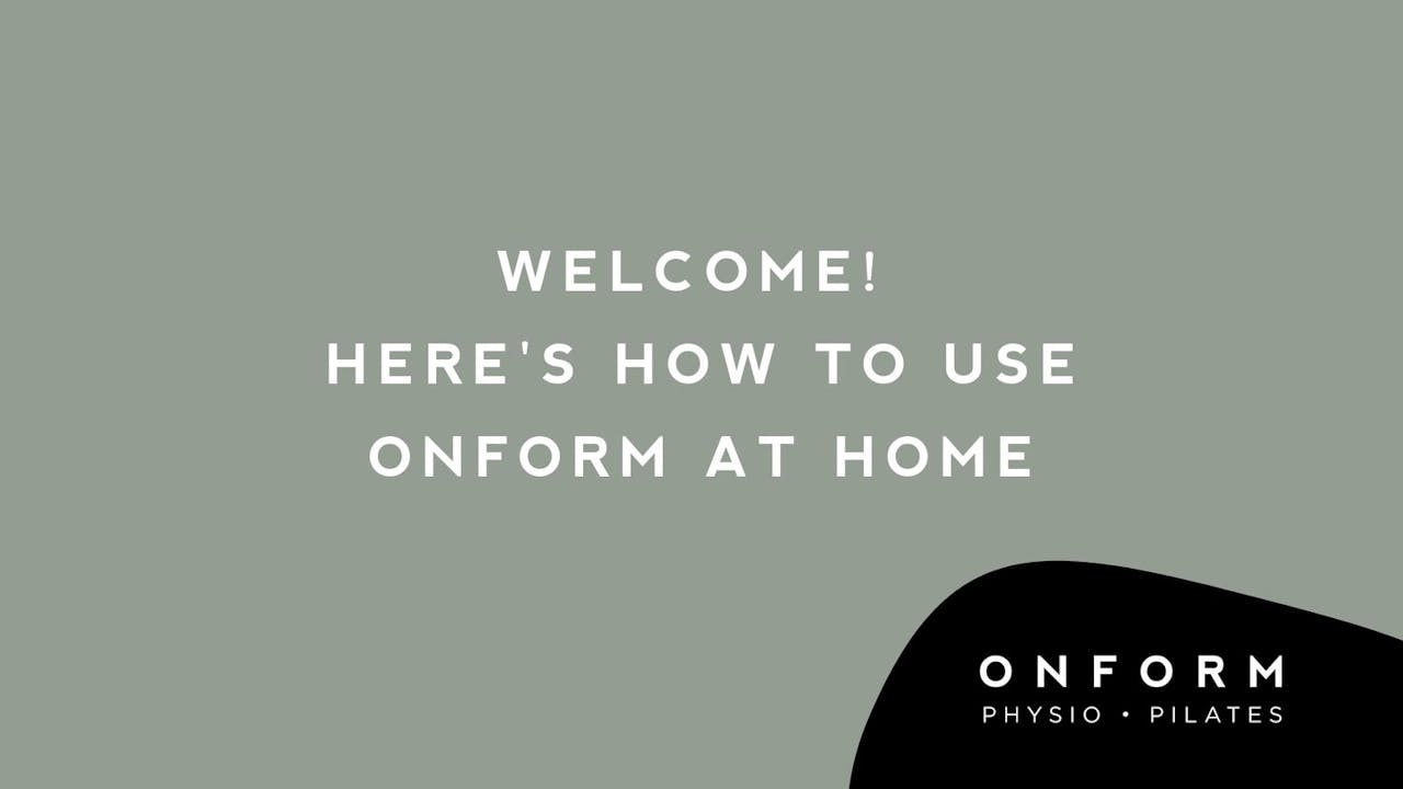 How ONFORM AT Home works - ONFORM at Home