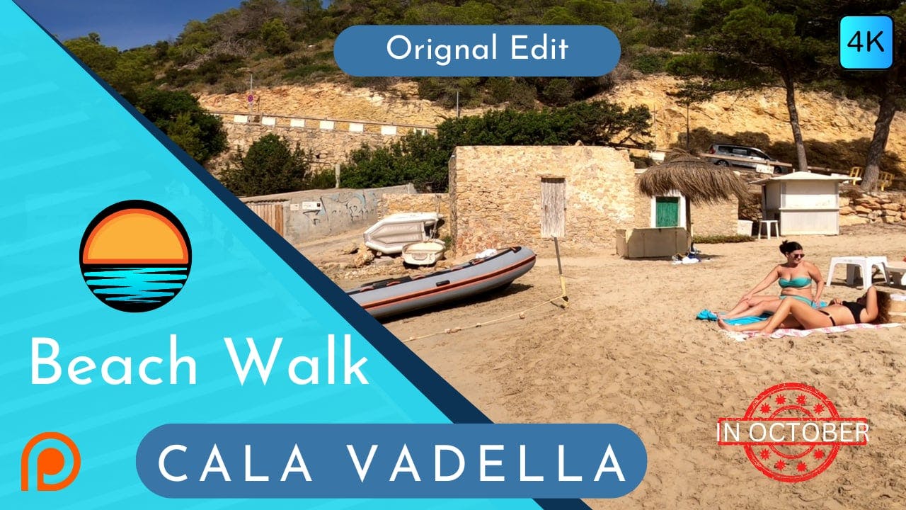 Cala Vadella, Beach Walk Patreon 4K.mp4 - On The Beach Ibiza