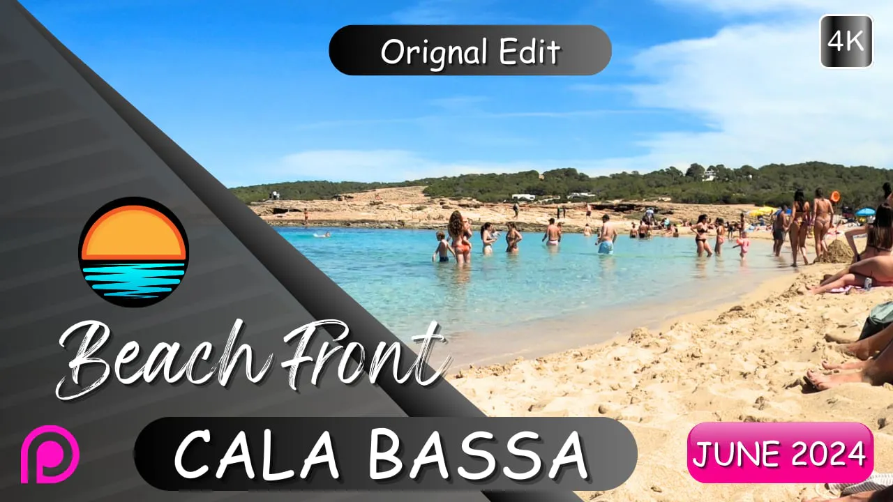 Cala Bassa Beach Front June 2024 Patreon 4K - On The Beach Ibiza