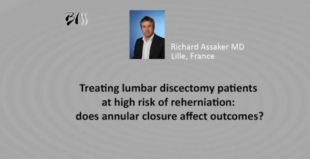 Treating lumbar discectomy patients at high risk of reherniation ...