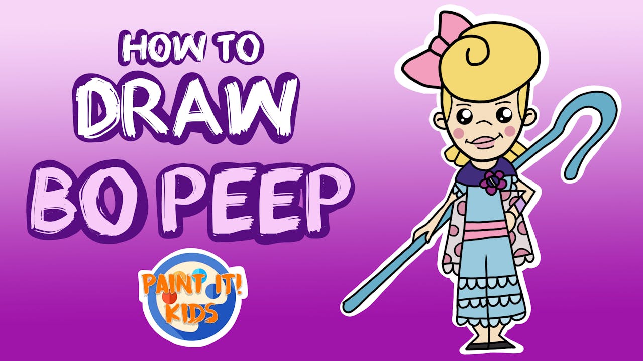 How to Draw Bo Peep - Toy Story - Paint It Kids