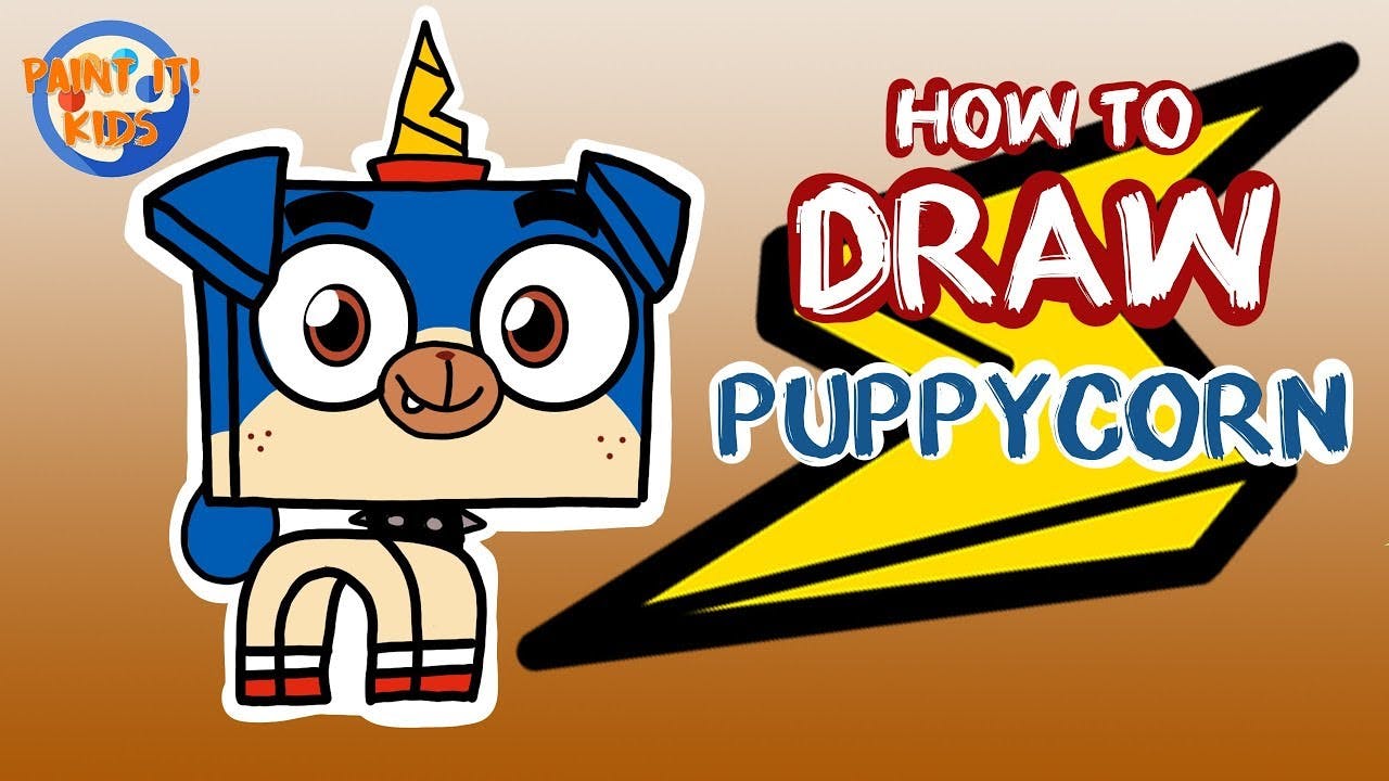 How to Draw Puppycorn from Unikitty - Paint It Kids