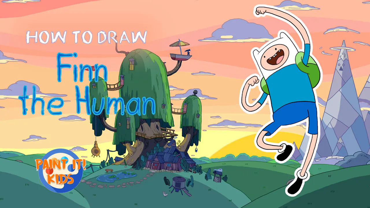 How to Draw Finn the Human (Advanced) - Paint It Kids
