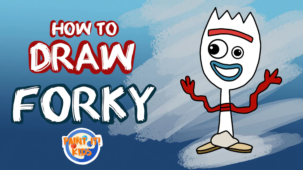 How To Draw Forky Toy Story 4 Paint It Kids