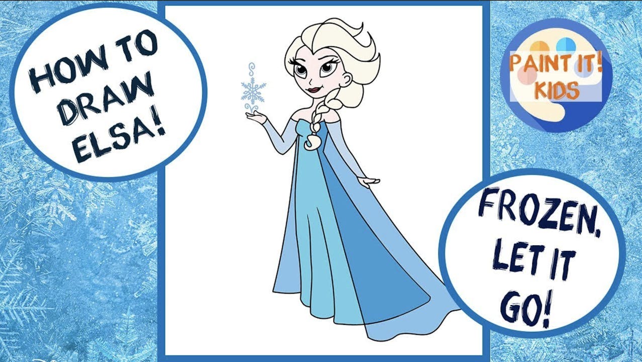 How to Draw Princess Elsa From Frozen - Paint It Kids