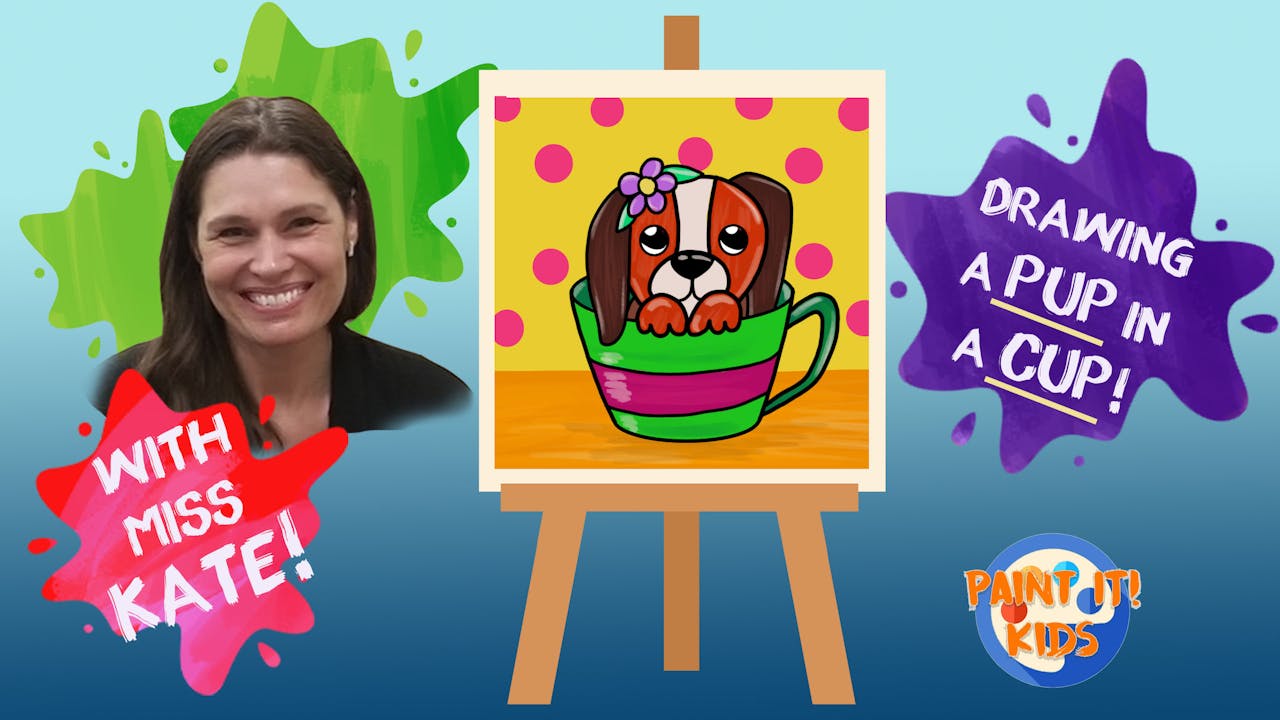 How to Draw a Pup in a Cup - Paint It Kids