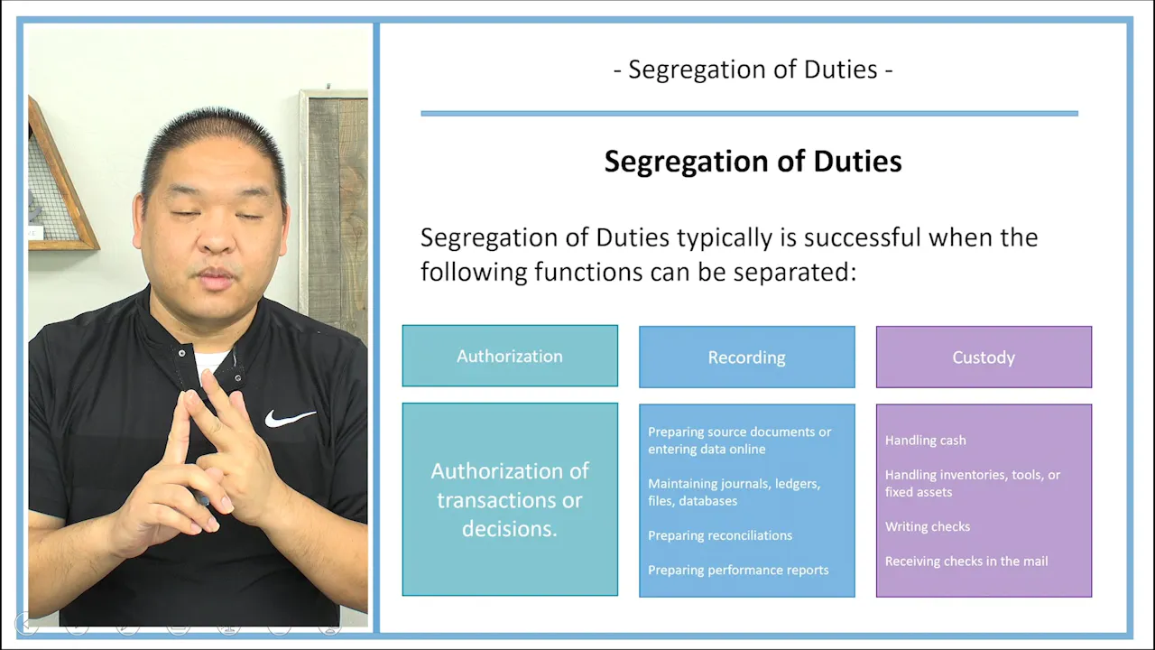 Lesson 6.10 - Segregation of Duties - Section 6 - Control and ...