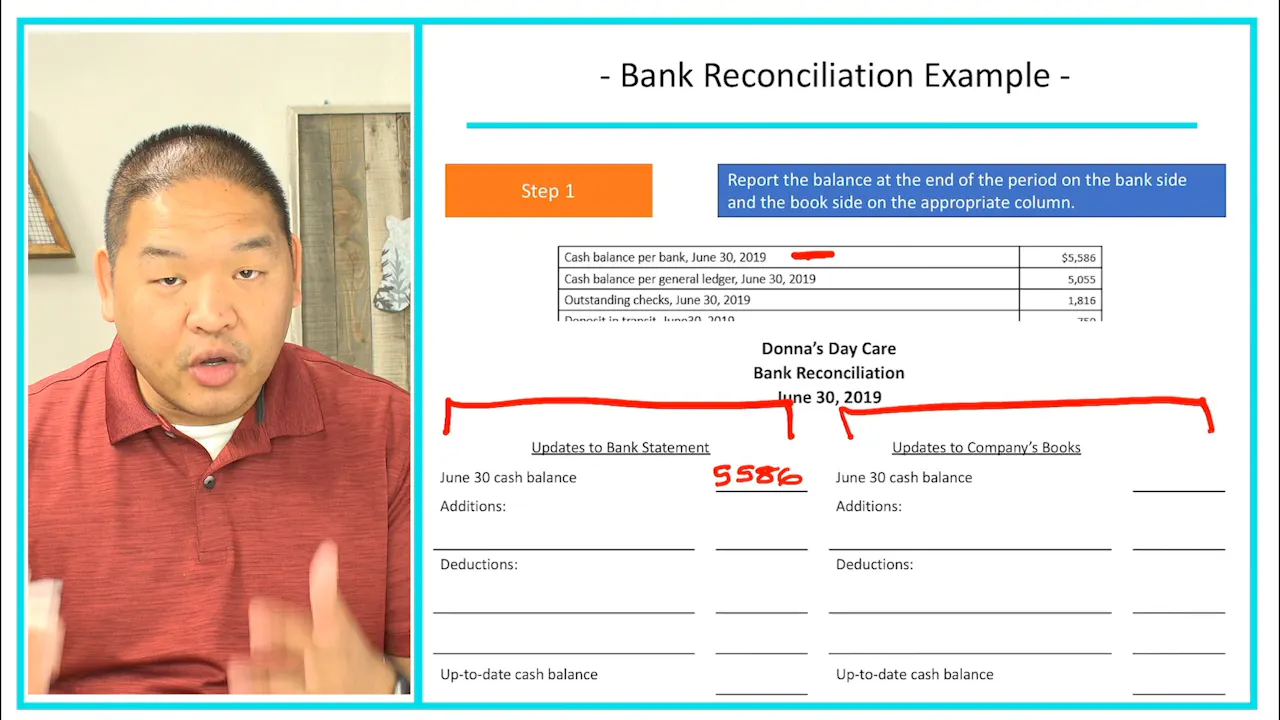 Lesson 5.12 - Bank Reconciliation - Example - Patrick Lee, MSA