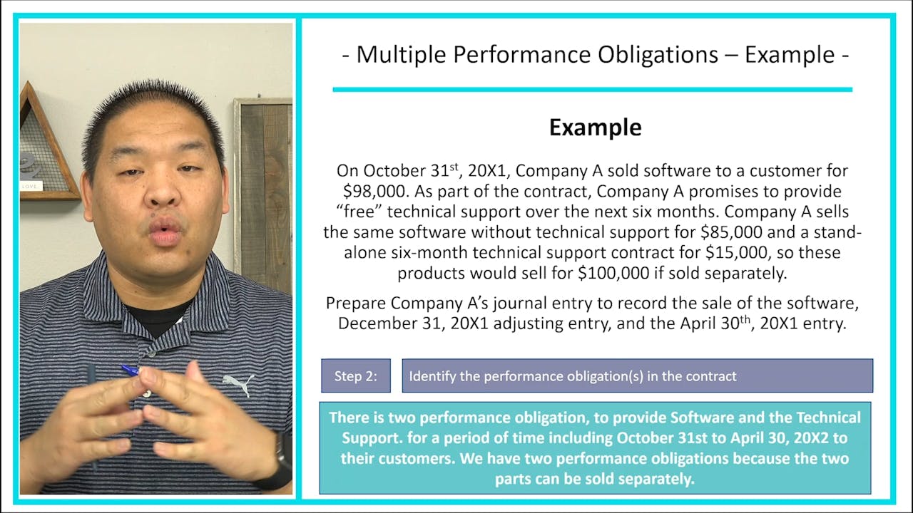 Lesson 6.6 - Multiple Performance Obligations - Example - Patrick Lee, MSA