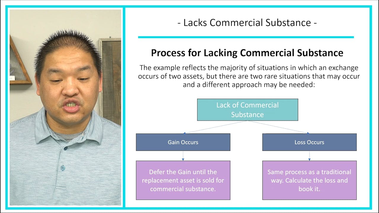 Lesson 10.15 - Lacks Commercial Substance - Patrick Lee, MSA